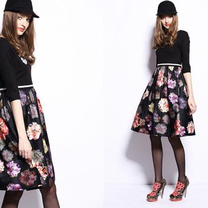 High-end Custom Printing Slim Dress on Luulla