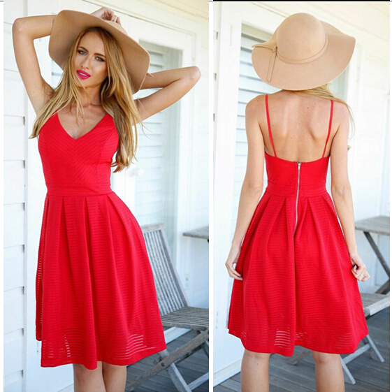 Slim Sexy Red Dress Straps, Princess Dress on Luulla